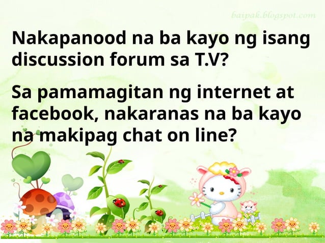 EPP 5 ICT Mga Panuntunan Sa Pagsali Sa Discussion Forum at Chat.pptx