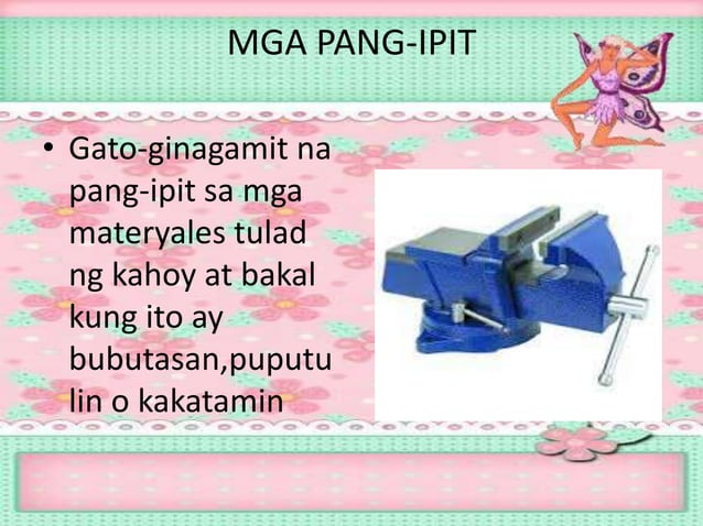 EPP 5 PPT Q3 W2 - Mga Uri At Gamit Ng Mga Kasangkapan Sa Paggawa.pptx