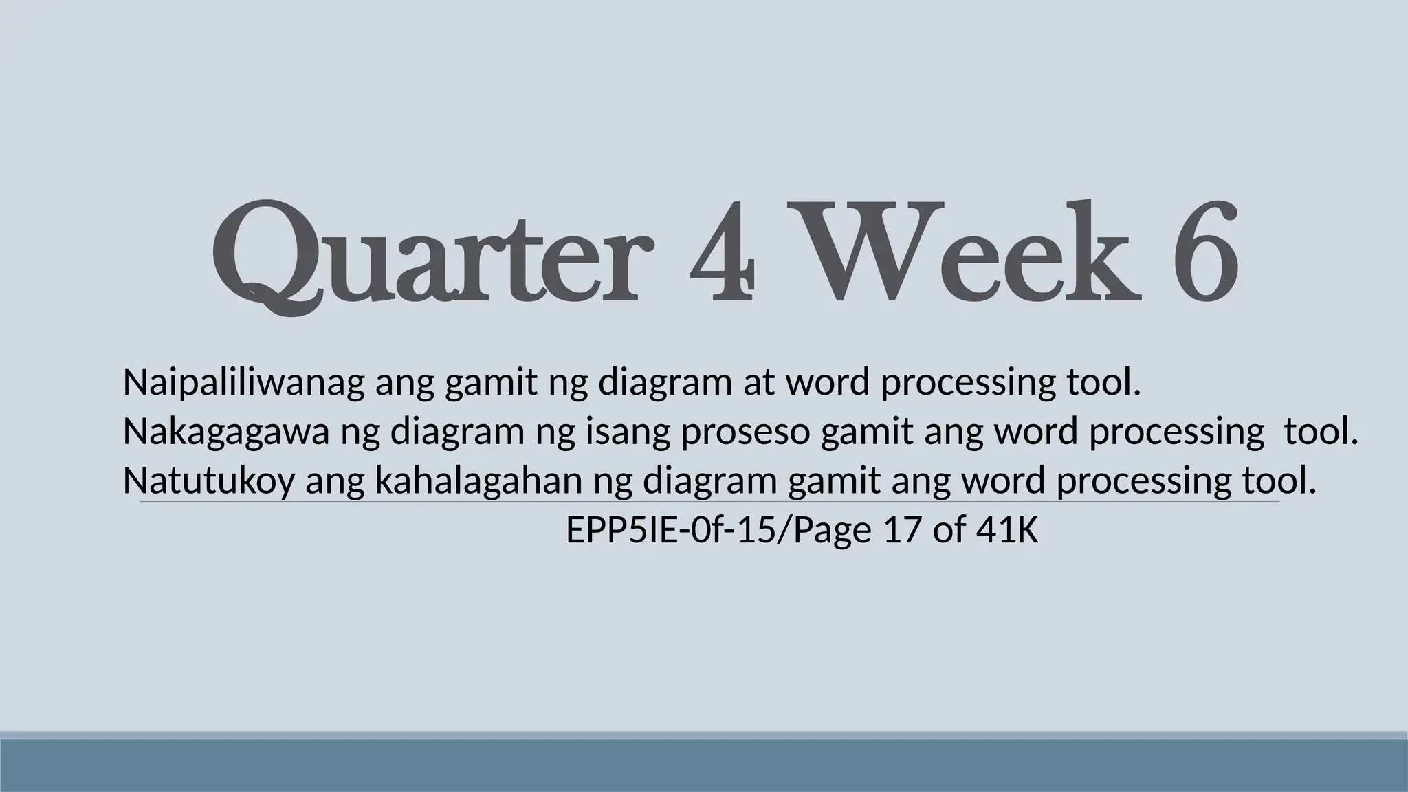 EPP 5 PPT Q4 W6 - Gamit Ng Diagram At Word Processing Tool.pptx