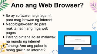 EPP5 Q1 2 nakikilala ang mga uri ng web browser at mga bahagi nito.pptx