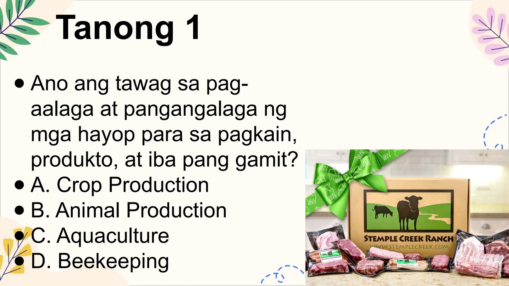 EPP5 Q2 1 natatalakay ang kahulugan ng animal production at mga sangay nito.pptx