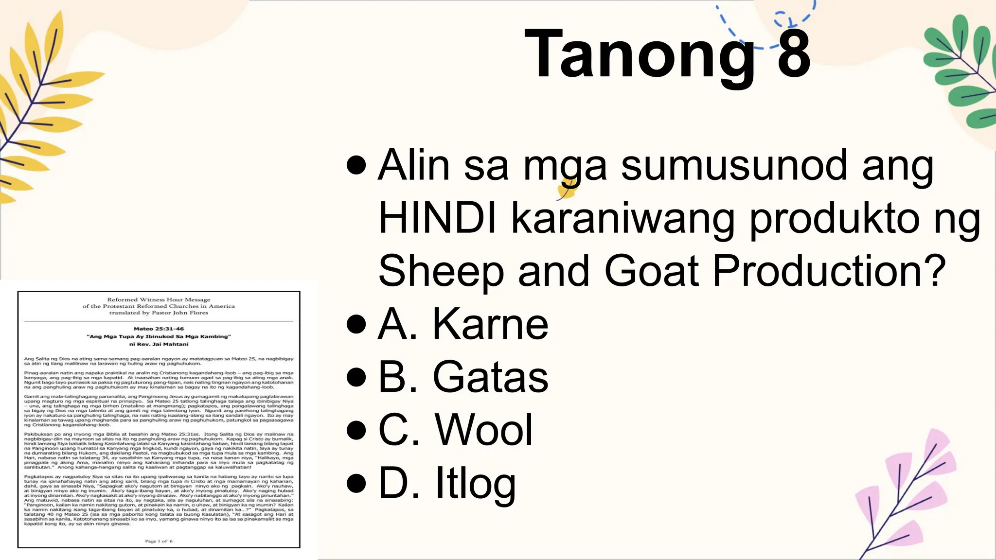 EPP5 Q2 1 natatalakay ang kahulugan ng animal production at mga sangay nito.pptx