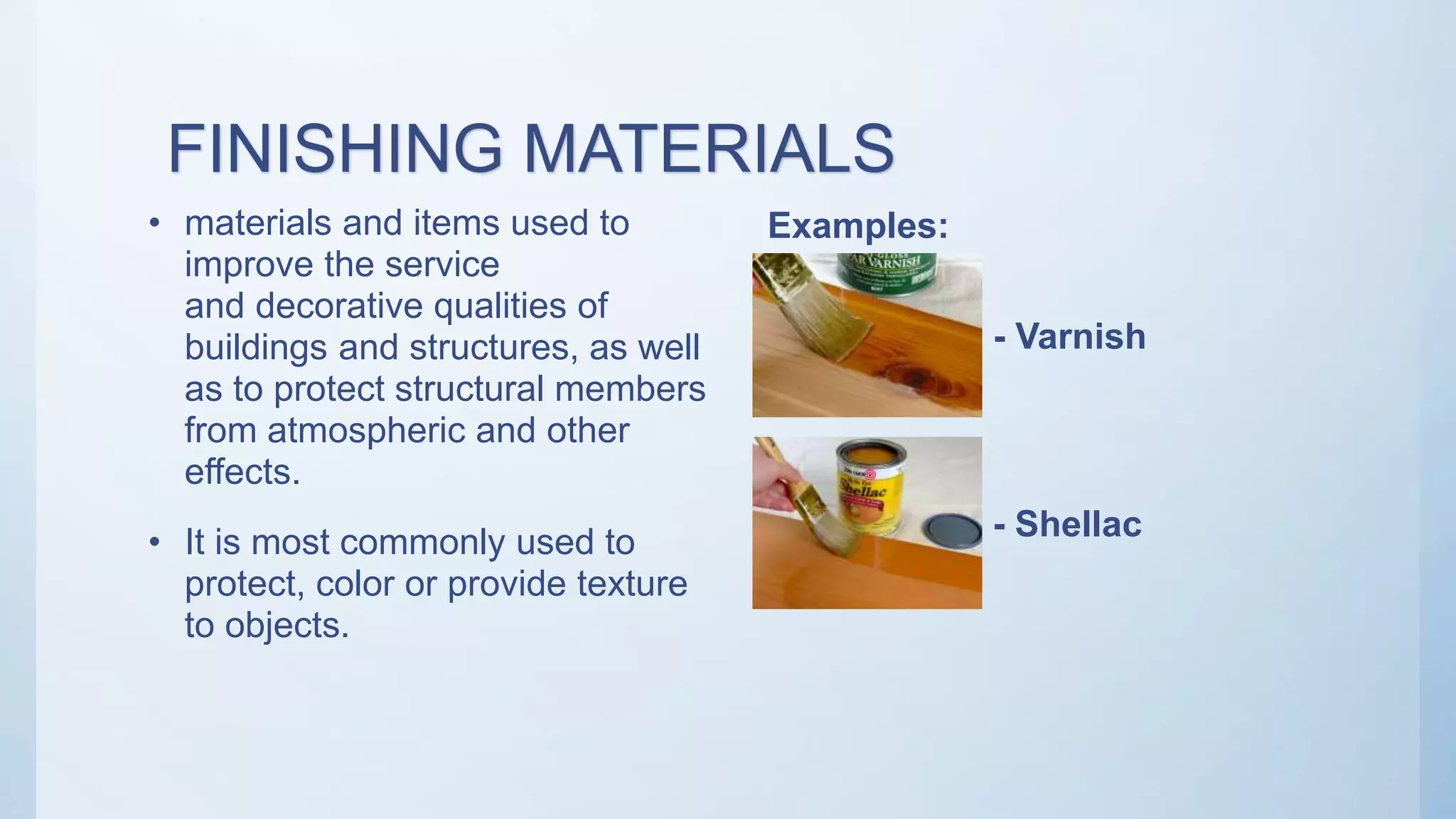 EPP/TLE - The effects of innovative finishing materials and creative ...