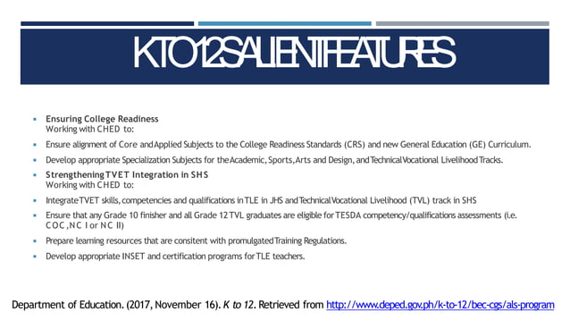 EPP and TLE Curriculum Framework Under K to 12 | PPTX | Primary ...