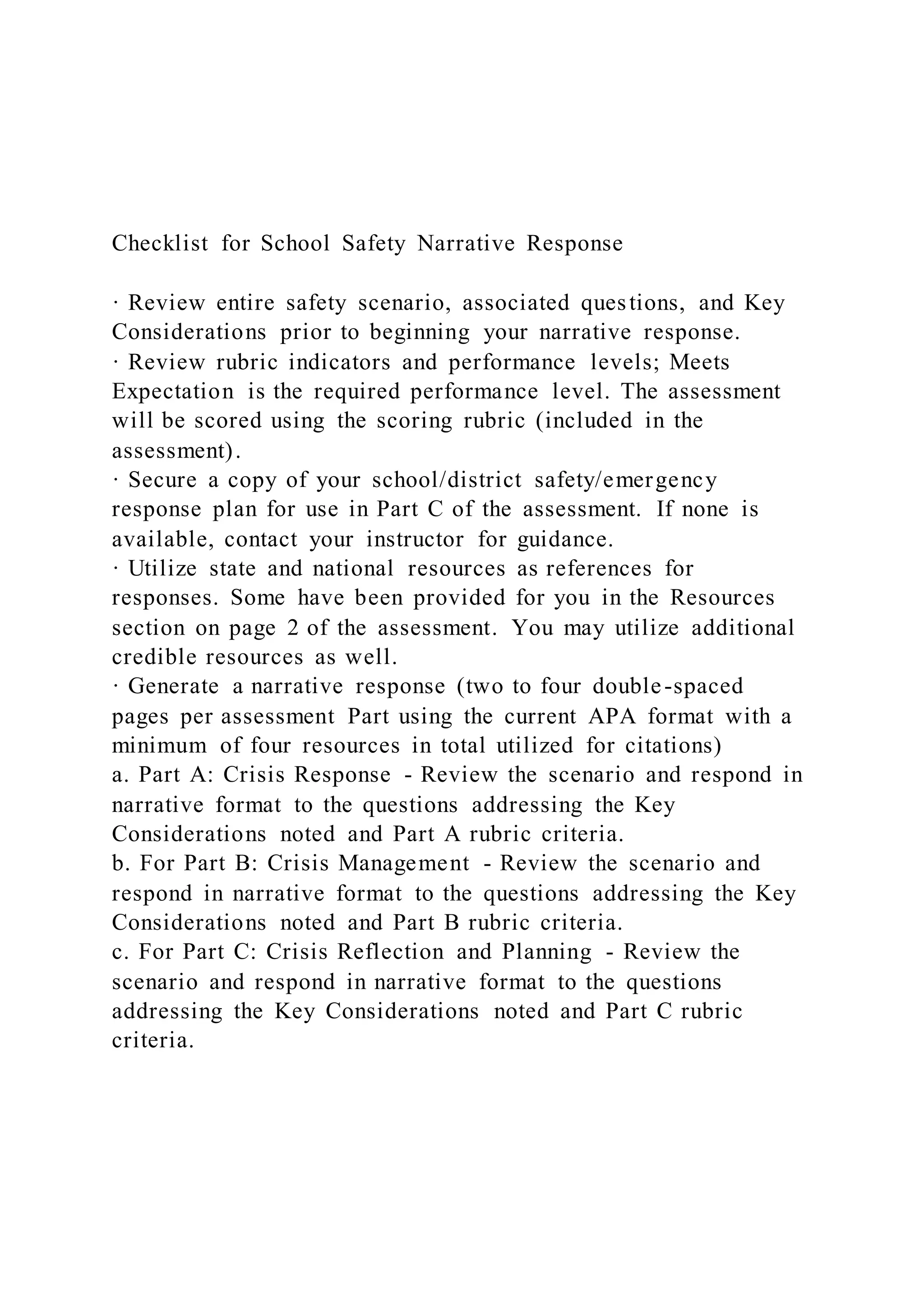EPP Common Assessment SCHOOL SAFETY 1. Assessment Descriptio | DOCX ...