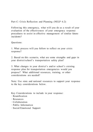 EPP Common Assessment SCHOOL SAFETY 1. Assessment Descriptio | PDF