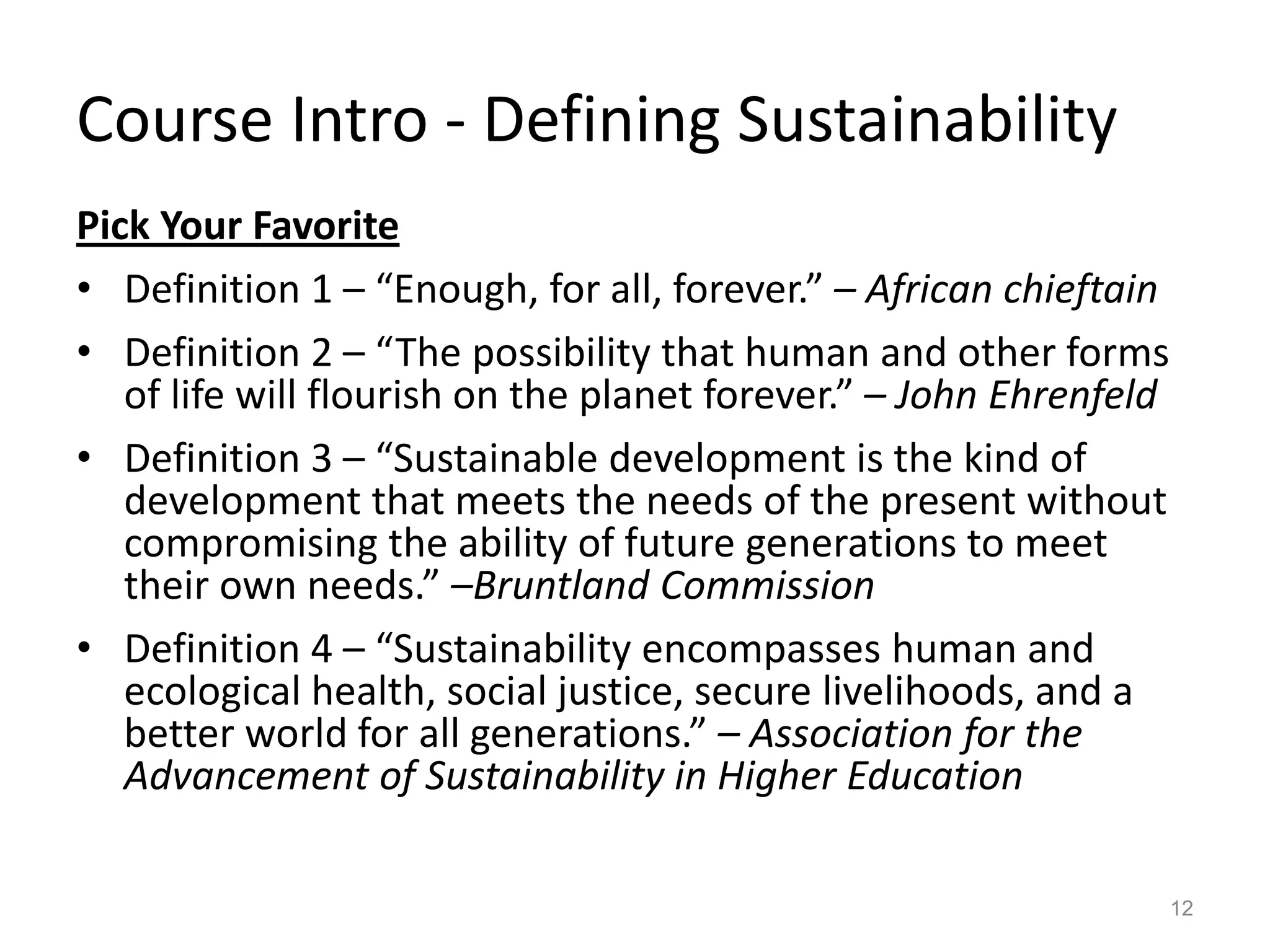 Lesson 1: Course Introduction / Sustainability & Systems Thinking | PDF