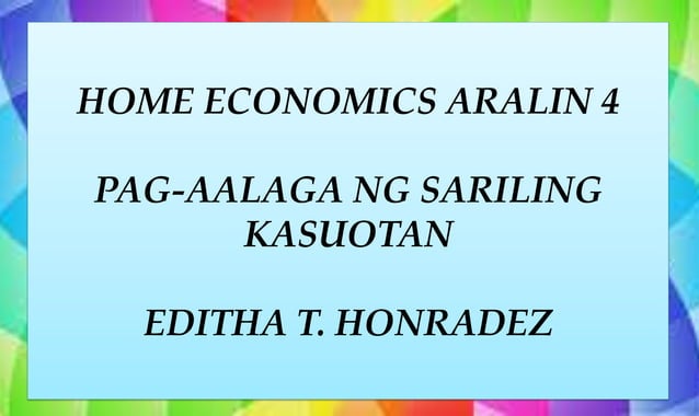 Epp he aralin 4 | PPTX