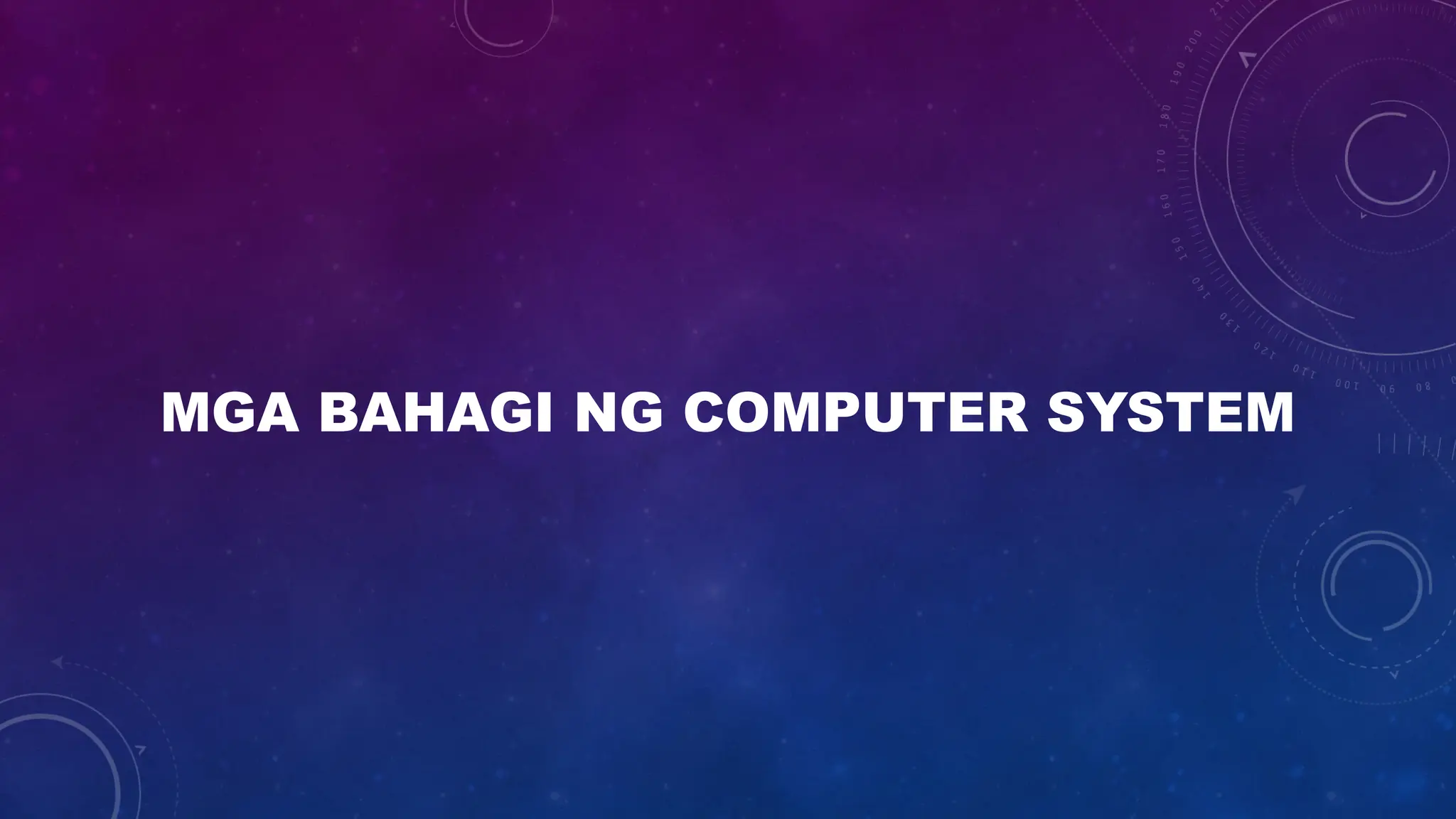 Mga Bahagi ng Computer System, EPP/TLE 4 | PPTX