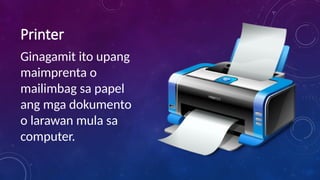 Mga Bahagi ng Computer System, EPP/TLE 4 | PPTX