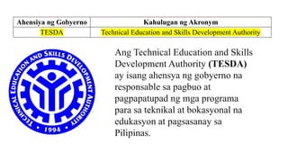 EPP 4 QUARTER 2 WEEK 2 LESSON Mga Ahensya at Organisasyong Tumutulong ...