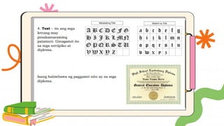 Iba't Ibang Uri ng Lettering Styles at mga Gabay sa Pagleletra | PPTX