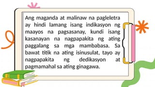 Iba't Ibang Uri ng Lettering Styles at mga Gabay sa Pagleletra | PPTX