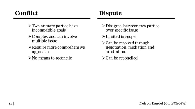 Conflict and Dispute | PPT