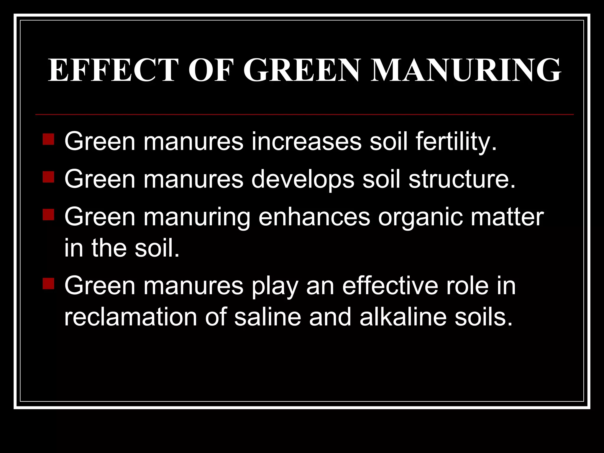 Green Manuring | PPT