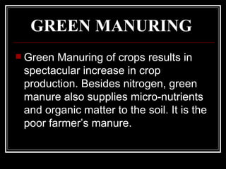 Green Manuring | PPT