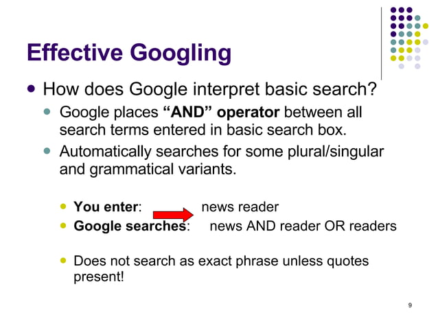 Effective Googling | PPT