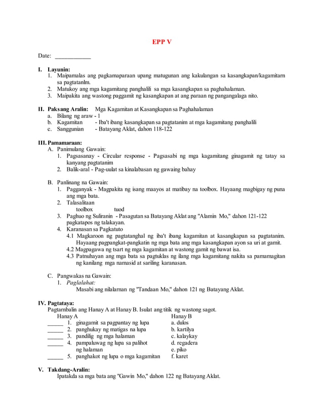 Epp v 2 nd grading | DOCX