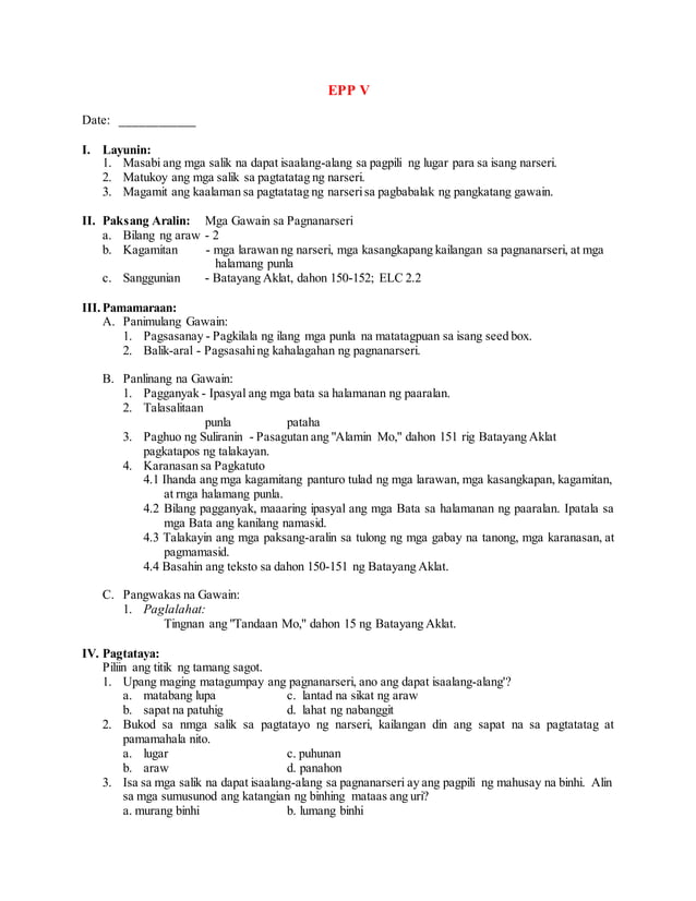 Epp v 2 nd grading | DOCX