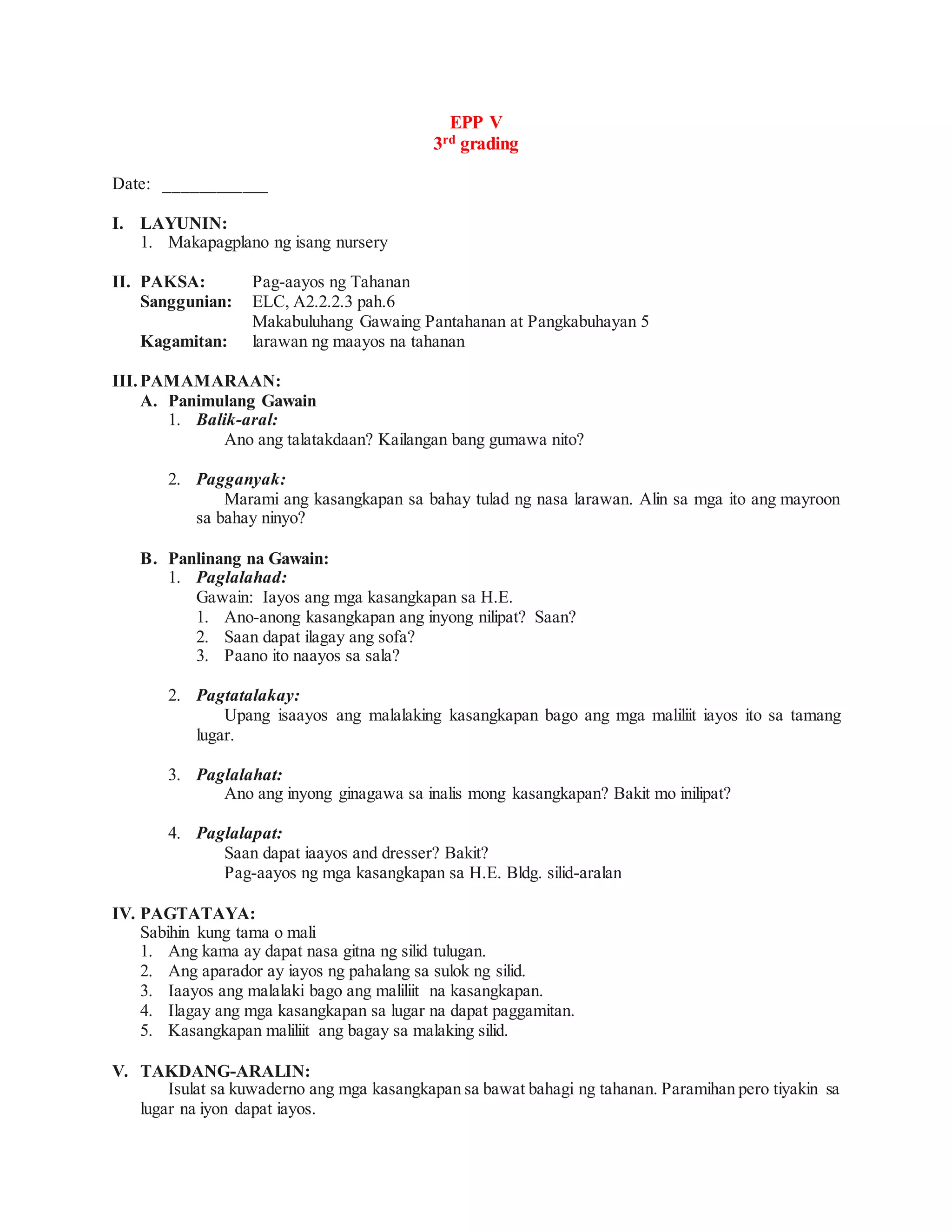 Epp v 3rd grading | DOCX