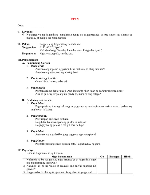 Epp v 3rd grading | DOCX
