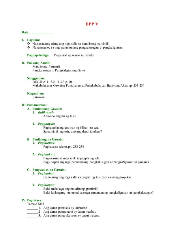 Epp v 4th grading | PDF