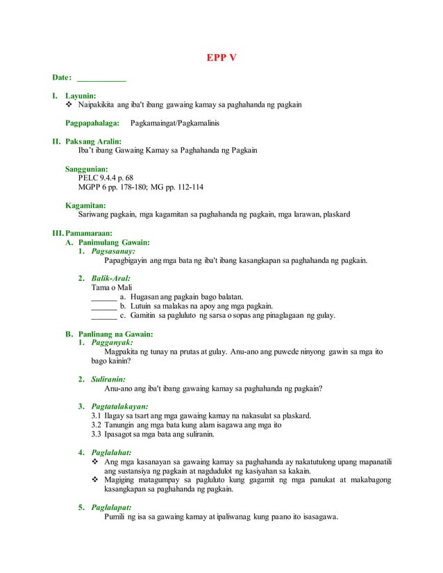 Epp v 4th grading | DOCX