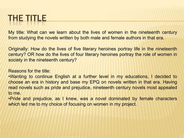 Epq presentation | PPTX | Fiction | Books and Literature