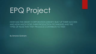 Epq project presentation | PPTX