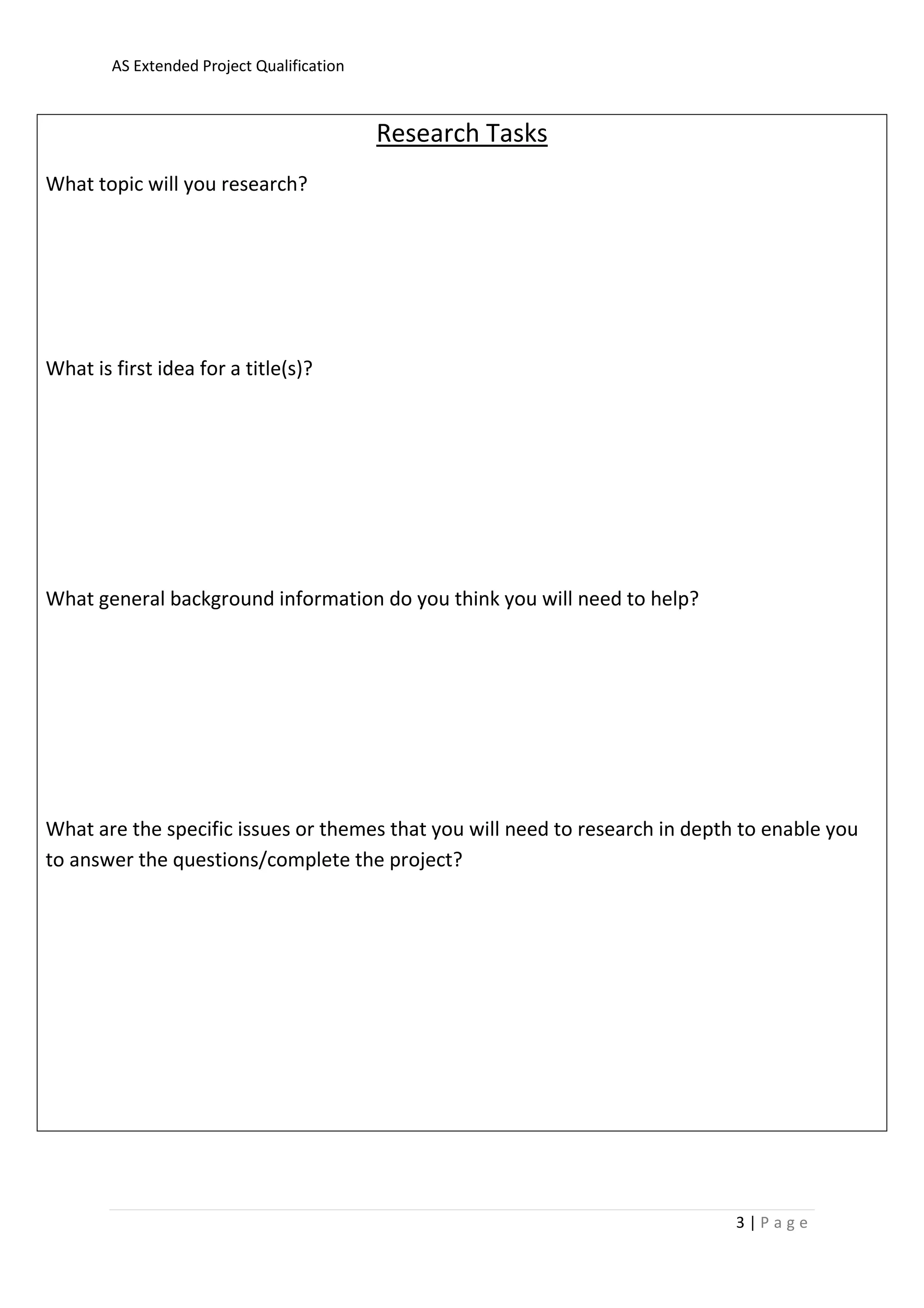 Epq research booklet | DOCX