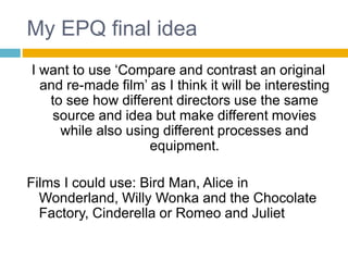 Epq subject title | PPTX