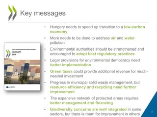 OECD Environmental Performance Review: Hungary 2018 - Launch ...