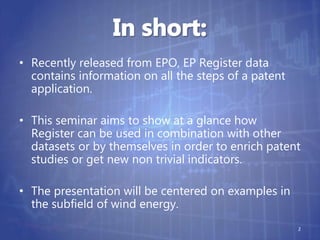 Ep register for patent data analisys | PPT