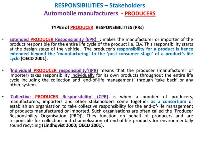 EPR End of Life Vehicles | PDF