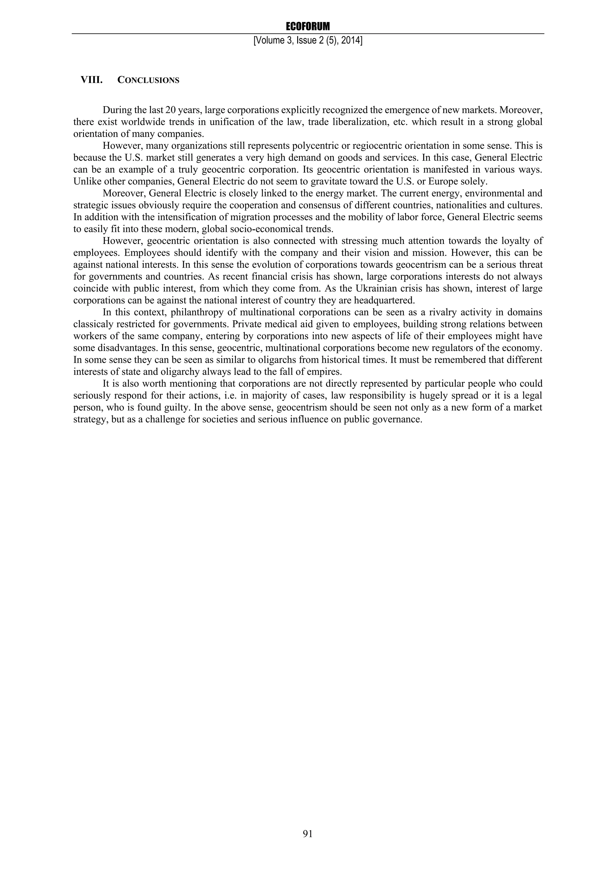 Ethnocentric, polycentric, regiocentric, geocentric model (EPRG) or EPG ...