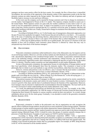 Ethnocentric, polycentric, regiocentric, geocentric model (EPRG) or EPG ...