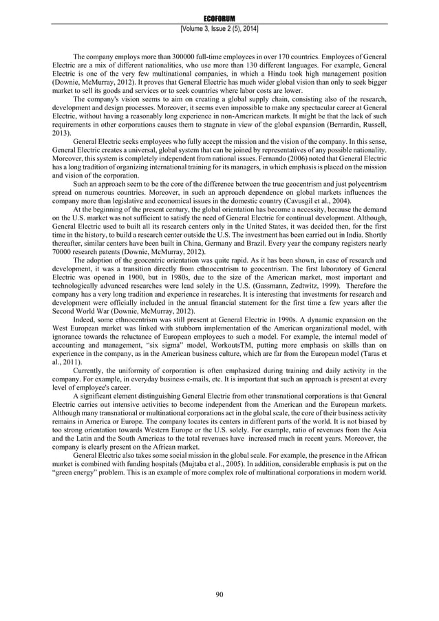 Ethnocentric, polycentric, regiocentric, geocentric model (EPRG) or EPG Model | PDF | Large ...