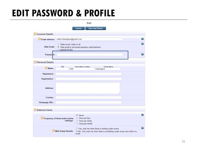 Panduan Pengguna Aplikasi Repository Berbasis Eprints | PPTX
