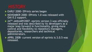 Eprints digital library software.final | PPTX