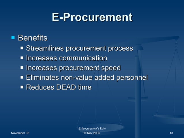 E Procurement