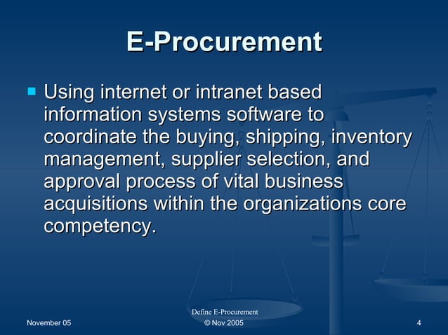 E Procurement