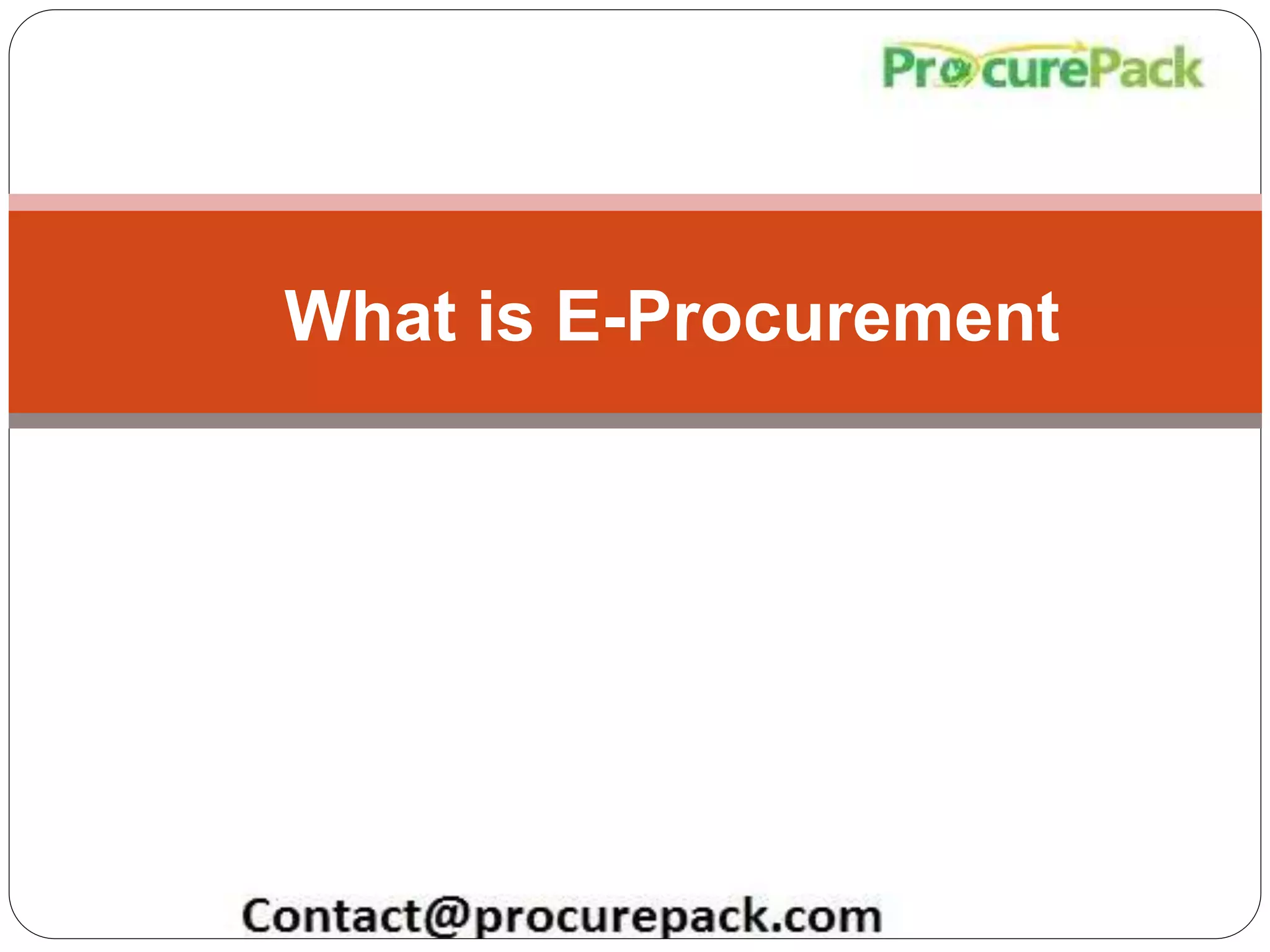 Taxonomy of an Electronic procurement system | PPTX