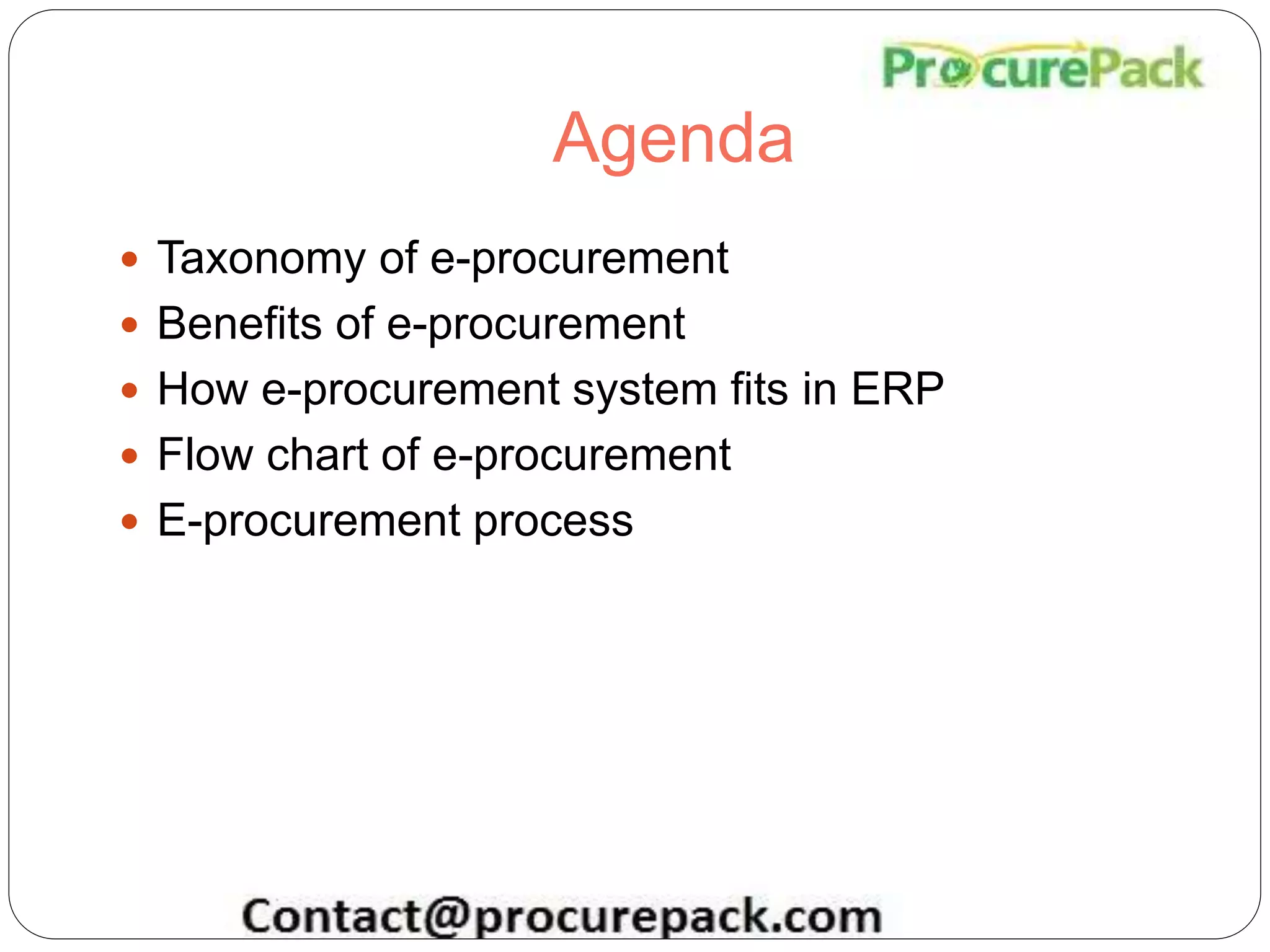Taxonomy of an Electronic procurement system | PPTX