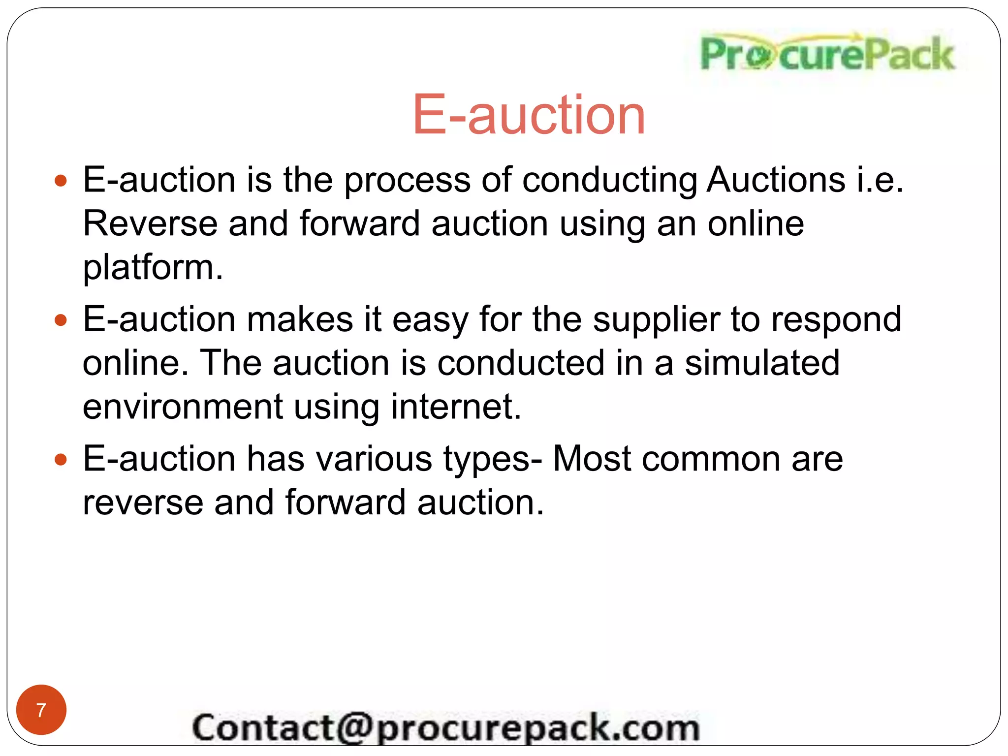 Taxonomy of an Electronic procurement system | PPTX