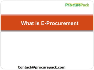 Taxonomy of an Electronic procurement system | PPTX