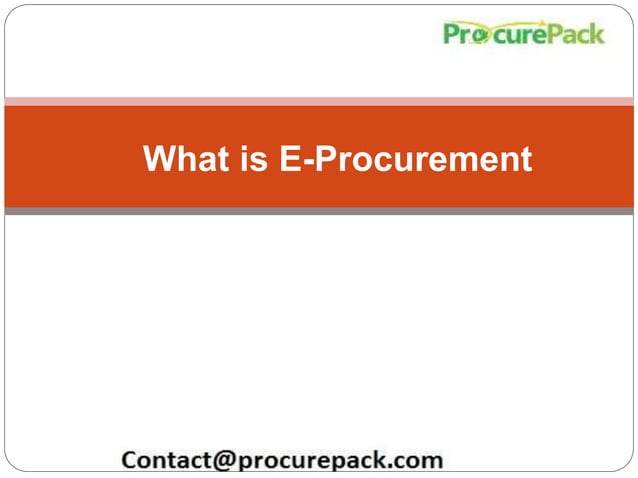 Taxonomy of an Electronic procurement system | PPTX