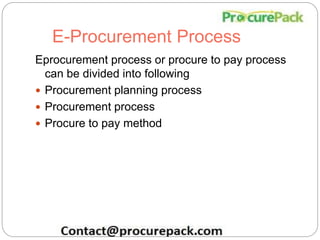 Taxonomy of an Electronic procurement system | PPTX