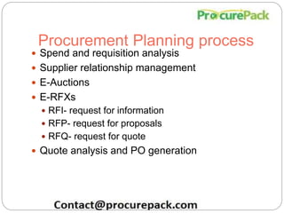 Taxonomy of an Electronic procurement system | PPTX