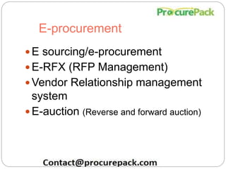 Taxonomy of an Electronic procurement system | PPTX