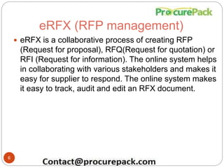 Taxonomy of an Electronic procurement system | PPTX